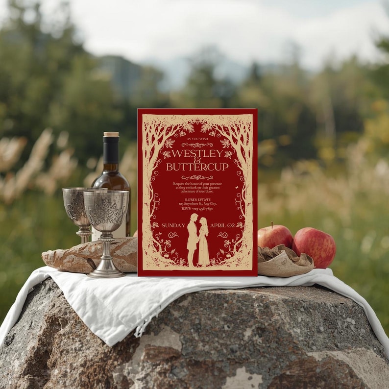 Princess Bride Wedding Invitation Template: Film-inspired Fantasy ...