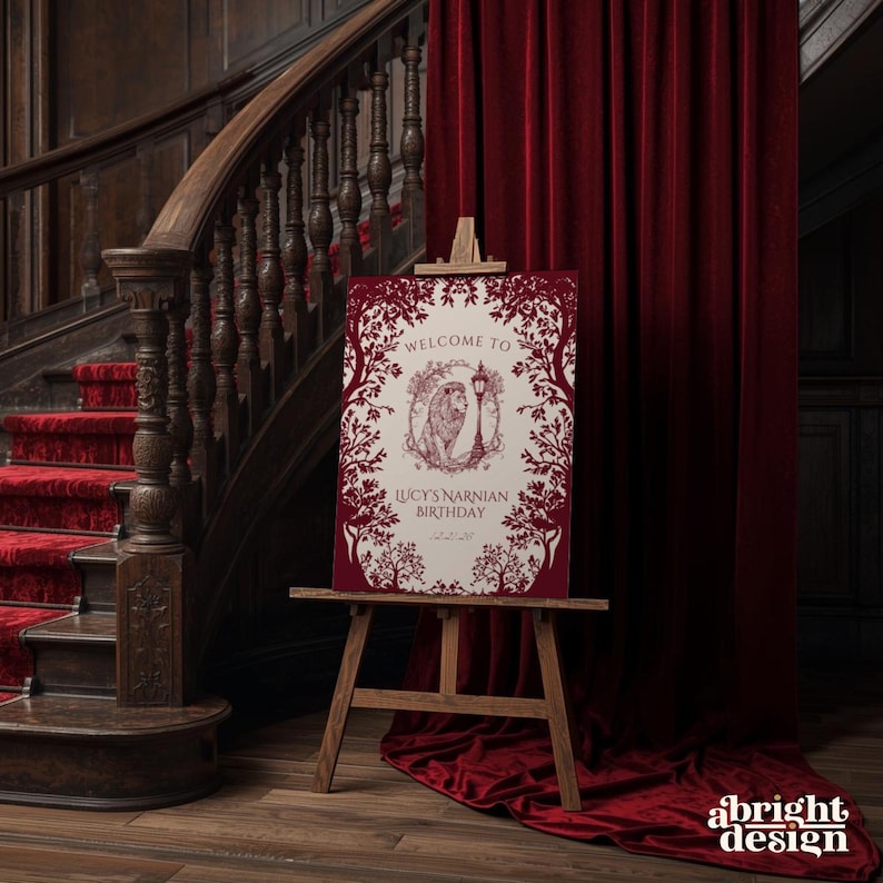 Lantern Waste Narnia Poster Template: Fantasy Medieval Party (digital ...