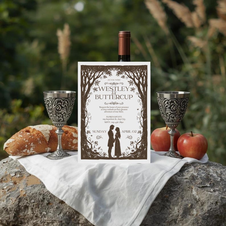 Princess Bride Wedding Invitation Template: Film-inspired Fantasy ...