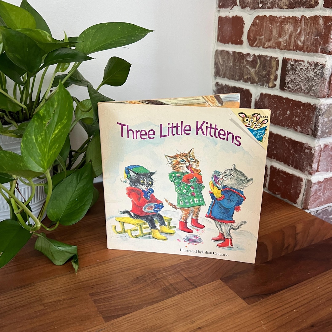 Vintage 1974 Three Little Kittens Book: Random House Pictureback - Etsy