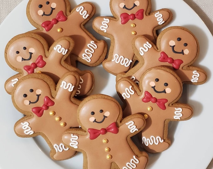1 Dozen Iced Gingerbread Men- Classic Christmas Gingerbread Cookies ...