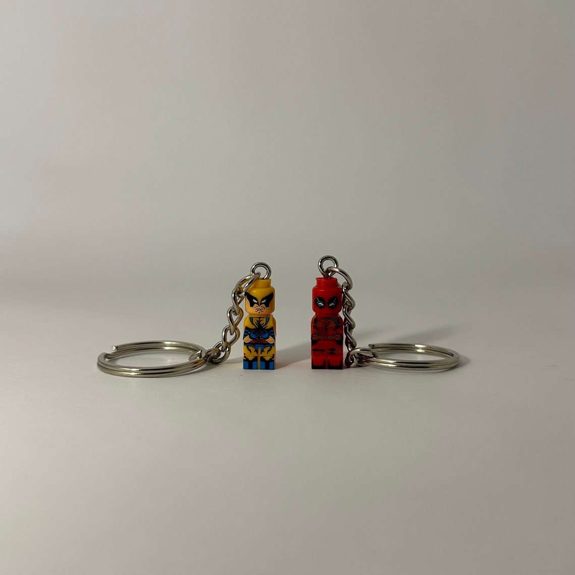 Deadpool & Wolverine Xmen Mini Figures Keychain Geek Nerd Retro Deadpool Keyring - Etsy