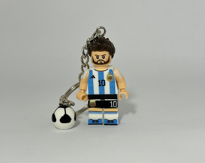 Lionel Messi Keychain - Argentina Inter Miami Football Mini Figure ...
