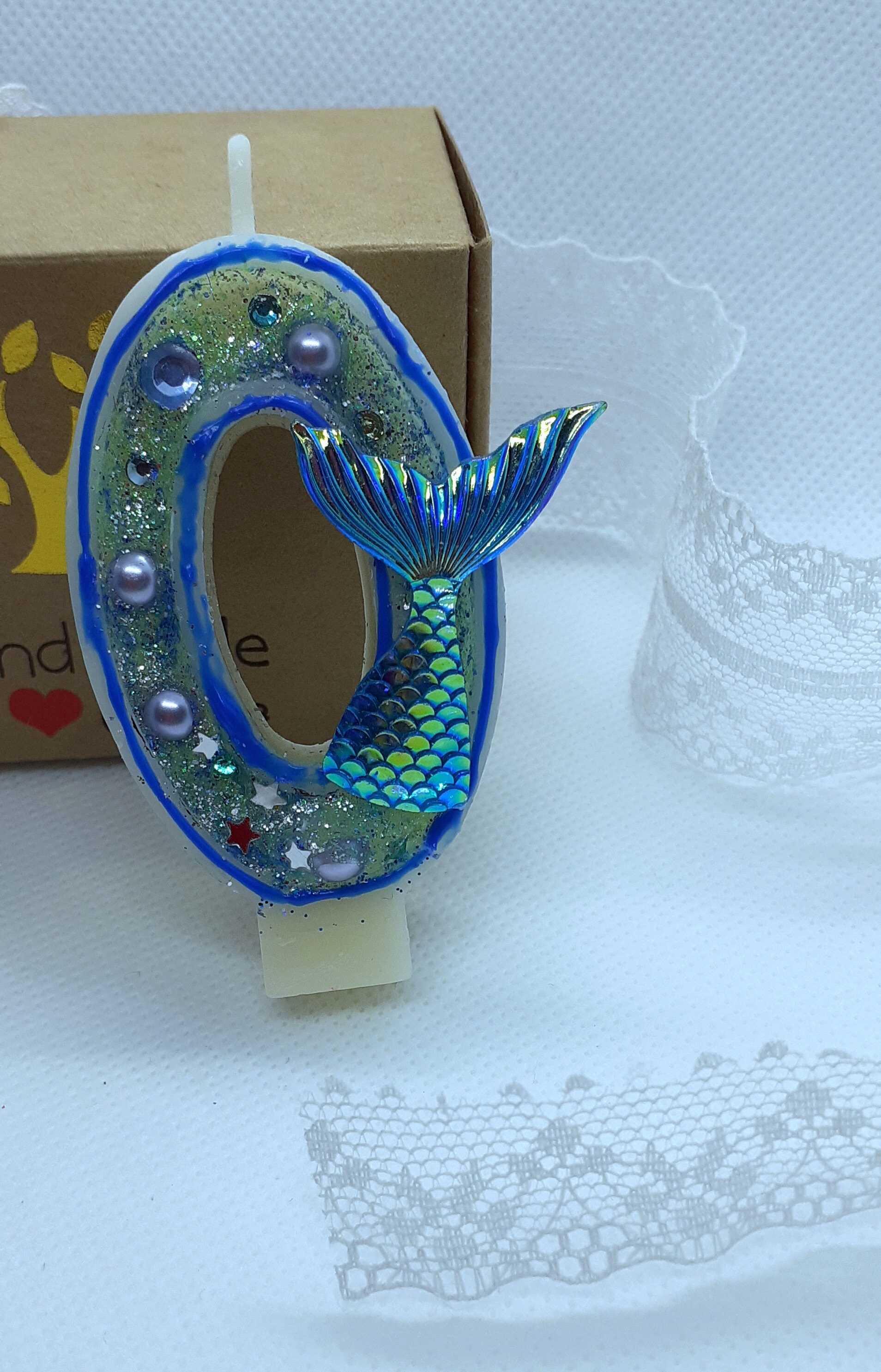 Mermaid Birthday Candle, Mermaid Cake Topper, Ariel Party Decor, 1st ...