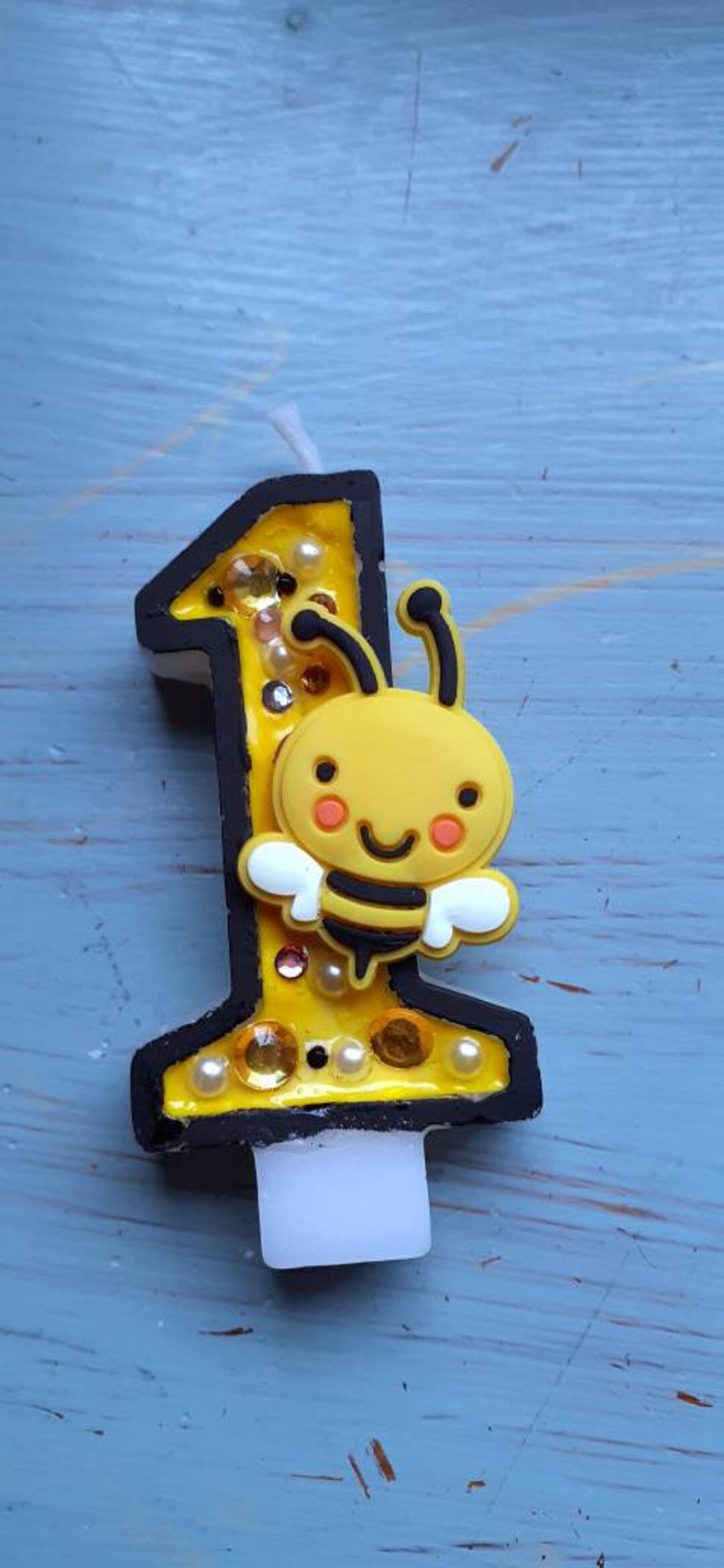 Bee Birthday Candle, First Birthday Candle, 1st Birthday Party Ideas ...