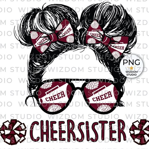 Cheer Sister PNG Image Blue Cheer Leopard Design Sublimation - Etsy