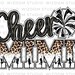 Cheer Mimi PNG Image, Leopard Cheer Grandma Black Design, Sublimation ...