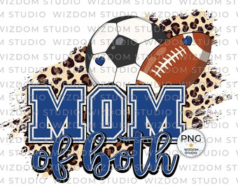 Football Soccer Mom of Both Sublimation Design Sports - Etsy