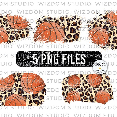 Basketball Leopard Distressed Background Png Design - Etsy
