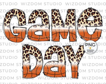 Game Day PNG Image Football Leopard Letter Design | Etsy
