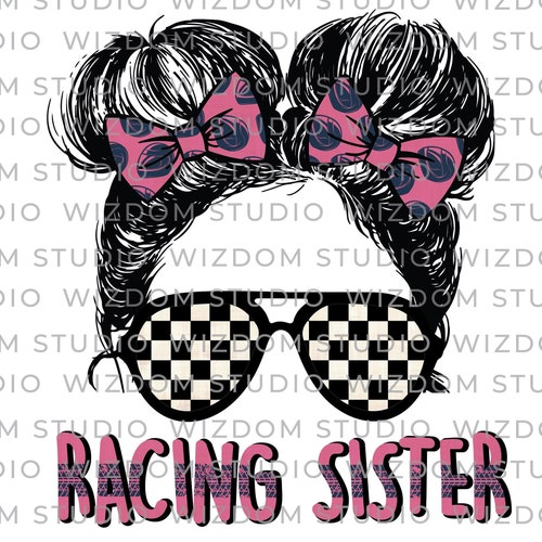 Racing Girl PNG Image Checkered Flag Racing Design - Etsy