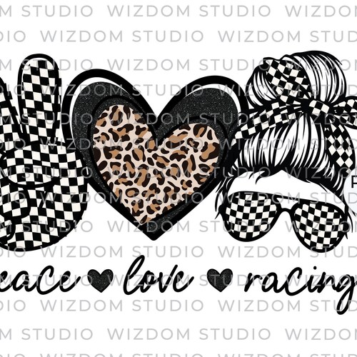 Peace Love Racing Png Sublimate Design Downloads Racing Flag - Etsy