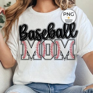 Baseball Mom PNG Image, Baseball Letter Design, Sublimation Design ...