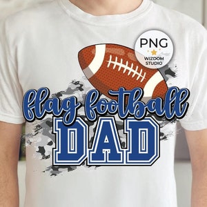 Flag Football Dad PNG Image, Blue Flag Football Camo Design ...
