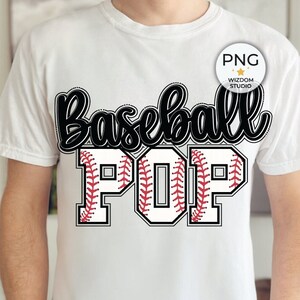 Baseball Pop PNG Image, Baseball Letter Black Design, Sublimation ...