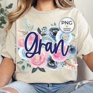 Gran PNG Image, Floral Gran Design, Sublimation Designs Downloads, PNG ...