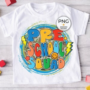 Preschool Squad PNG Image, Back to School Camo Design, Sublimation ...