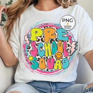 Preschool Squad PNG Image, Back to School Design, Sublimation Designs ...