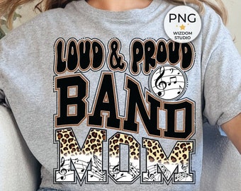 Band Mom PNG Image, Band Mom Black PNG, Mom, Leopard Marching Band ...