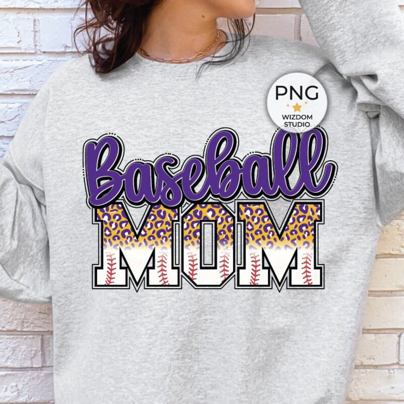 Purple Baseball Mom Png - Etsy
