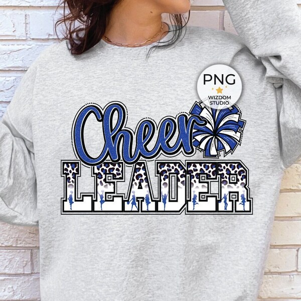 Blue and White Cheerleader Png - Etsy