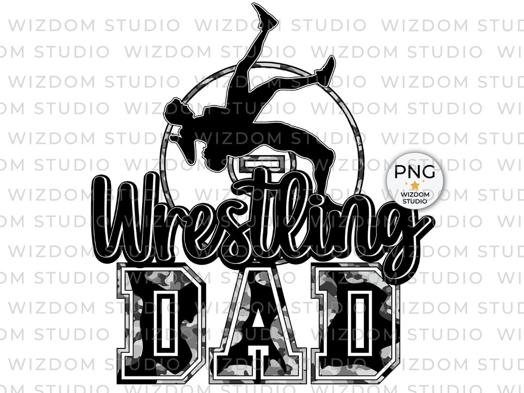Wrestling Dad PNG Image, Wrestling Camo Black Design, Sublimation ...