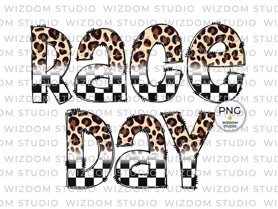 Race Day PNG Image Racing Checkered Flag Leopard Designs - Etsy