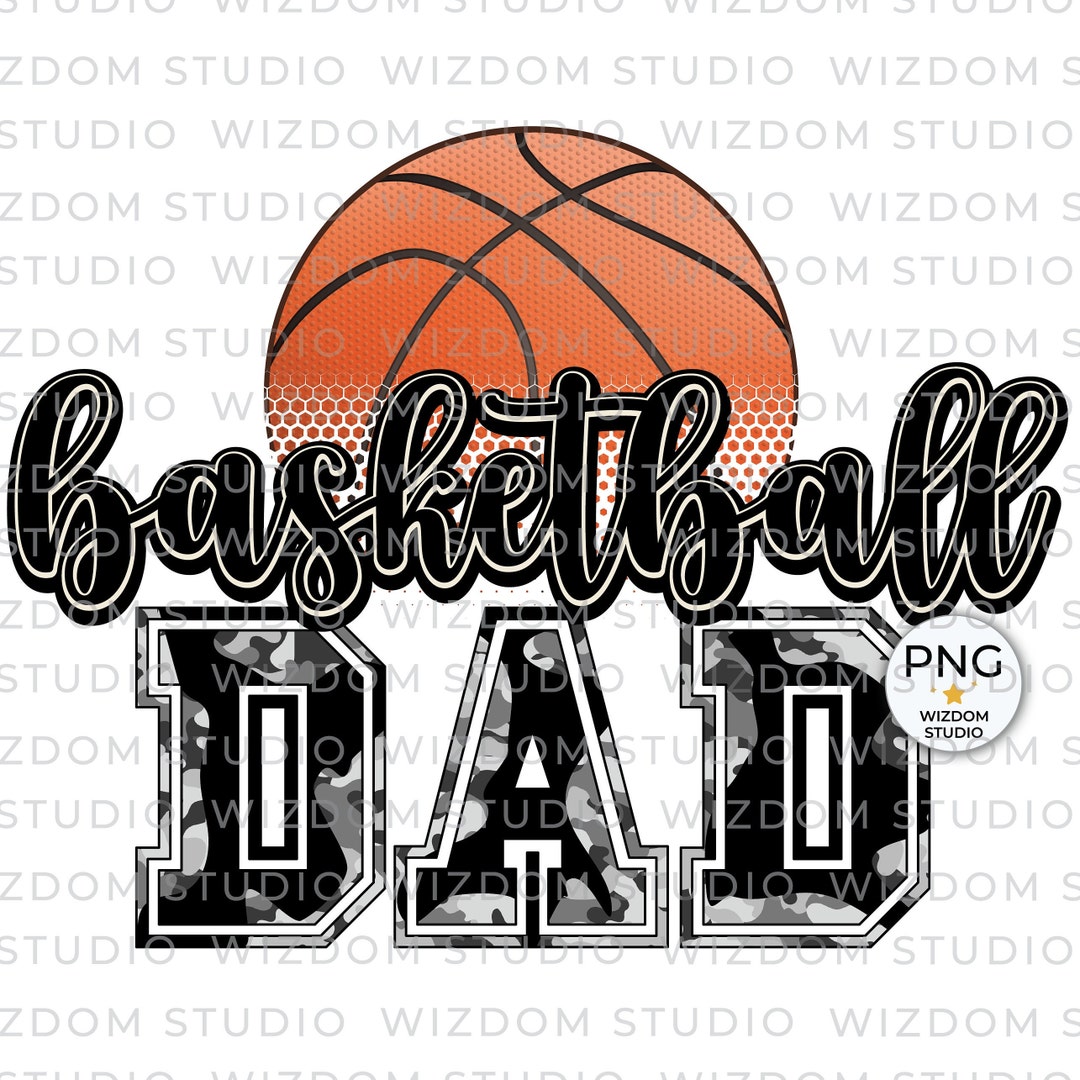 Basketball Dad PNG Image, Black Camo Letters Design, Sublimation ...