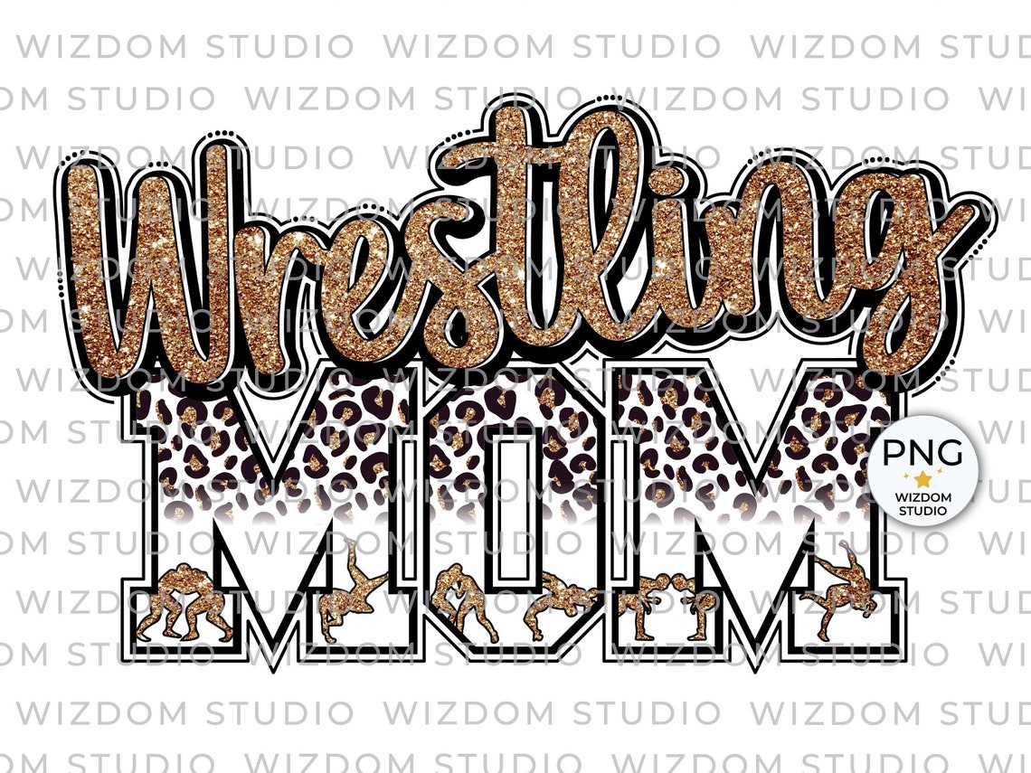 Wrestling Mom PNG Image Gold Wrestling Letter Design | Etsy