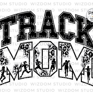 Track Mom PNG Image, Track and Field Varsity Curved Black Design ...
