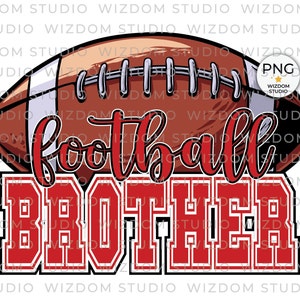 Football Brother PNG Image, Football Red Design, Sublimation Designs ...