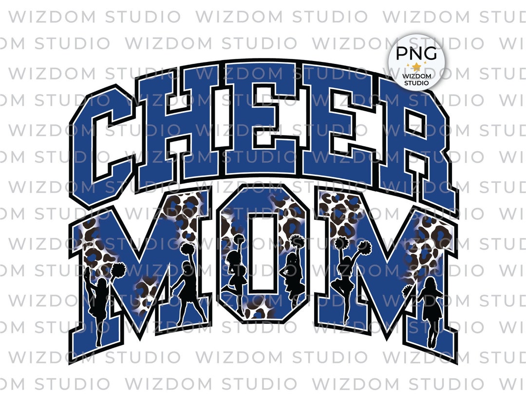 Cheer Mom PNG Image Cheer Varsity Curved Blue Design - Etsy