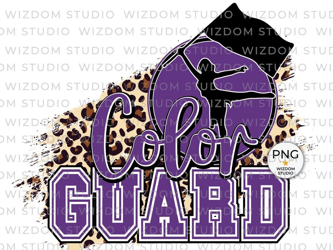 Color Guard PNG Image Leopard Color Guard Purple Design - Etsy