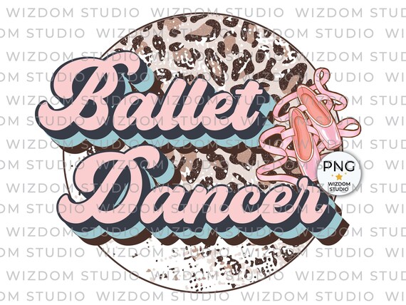 Ballet Dancer PNG Image Pink Leopard Ballerina Design - Etsy