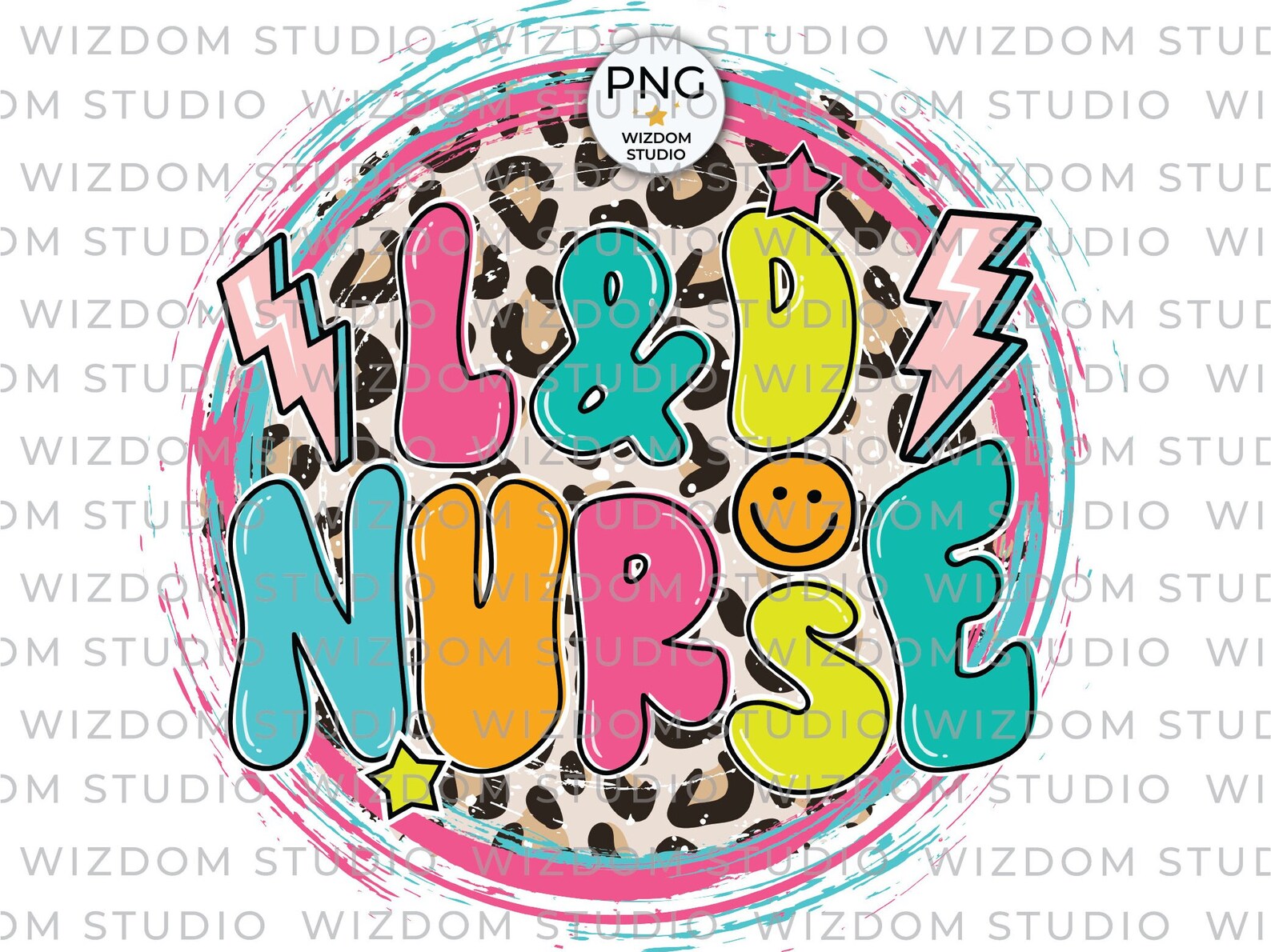 L&D Nurse PNG Image, Leopard Nurse Design, Sublimation Designs ...