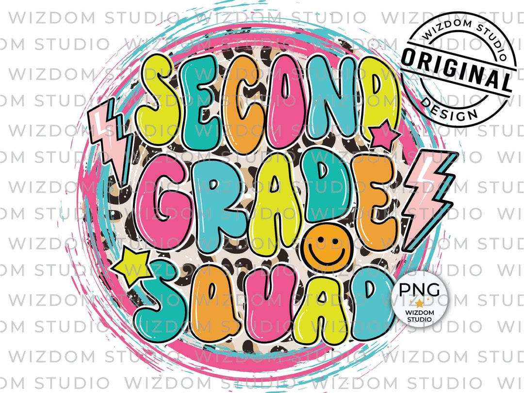 Second Grade Squad PNG Image, Back to School Design, Sublimation ...