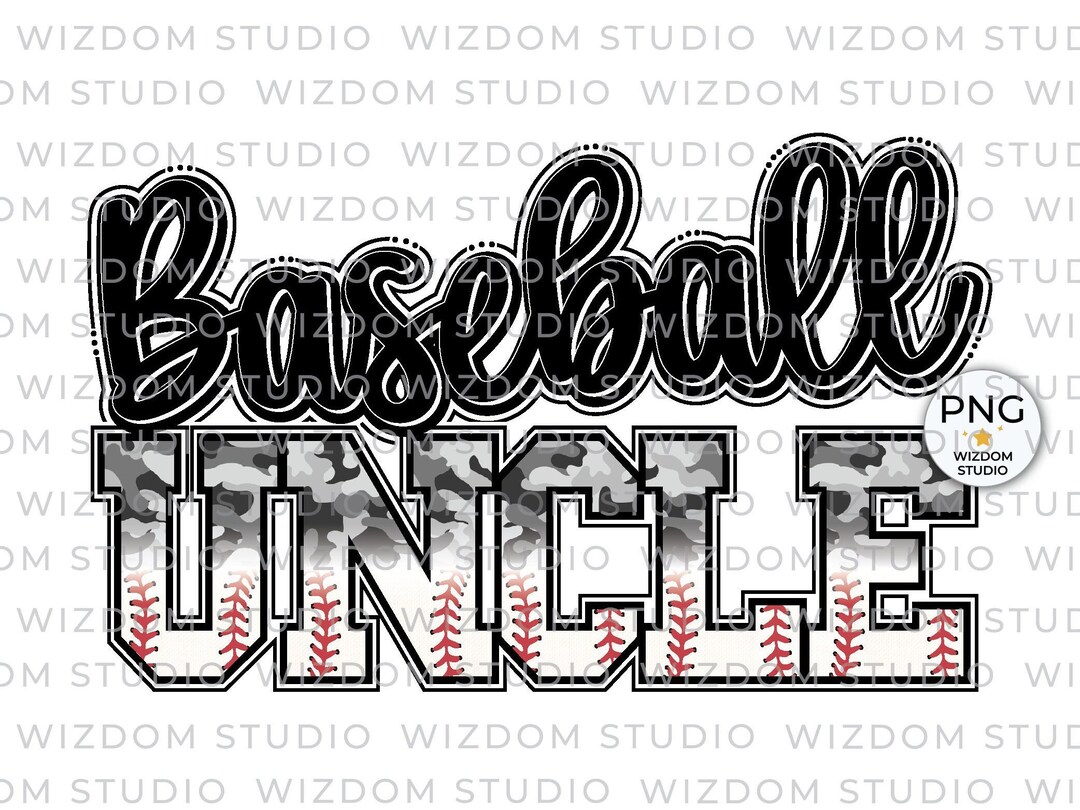 Baseball Uncle PNG Image Camo Baseball Black Design - Etsy