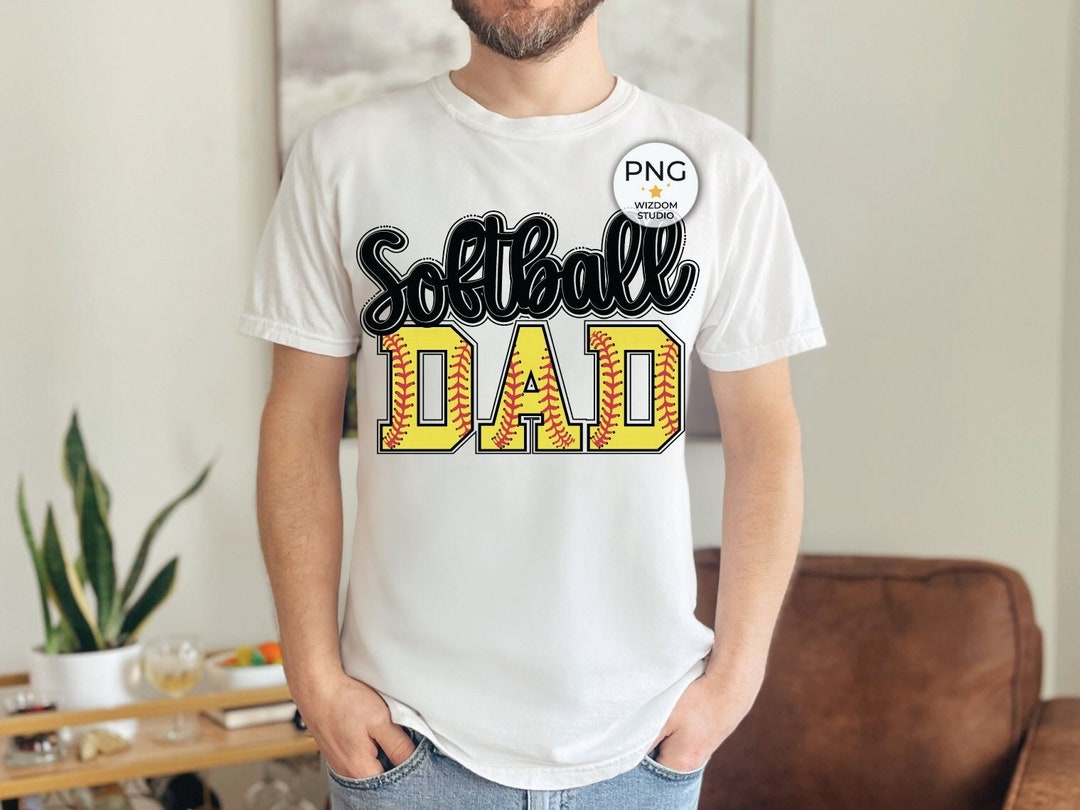 Softball Dad PNG Image, Softball Laces Dad Design, Sublimation Designs ...