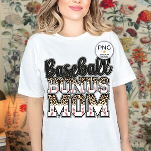 Baseball Bonus Mom PNG Image, Baseball Leopard Black Design ...