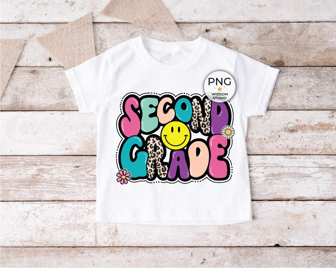 Second Grade PNG Image, Back to School Leopard 2nd Grade Design ...