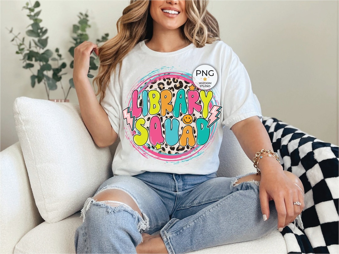 Library Squad PNG Image, Librarian Leopard Lightning Bolt Design ...