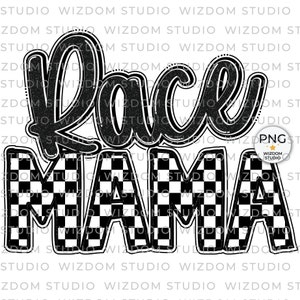 Race Mama PNG Image, Racing Checkered Flag Black Design, Sublimation ...