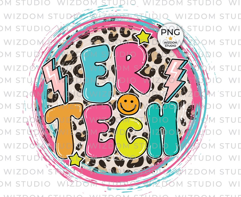 ER Tech PNG Image, Lightning Bolt Emergency Room Design, Sublimation ...