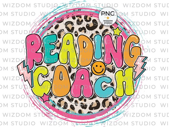 Reading Coach PNG Image Reading Coach Design Sublimation - Etsy