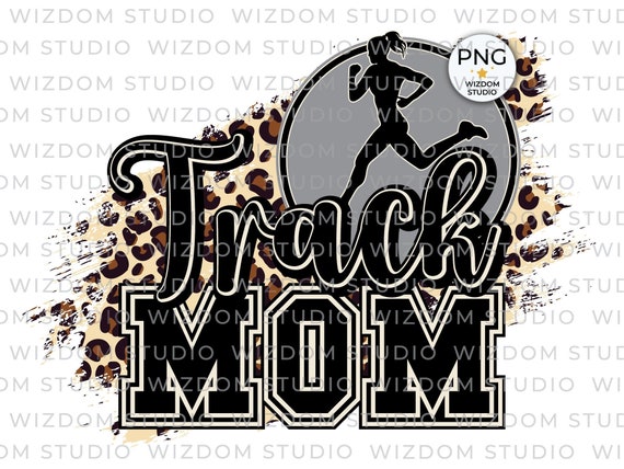 Track Mom PNG Image Track and Field Leopard Black Design | Etsy
