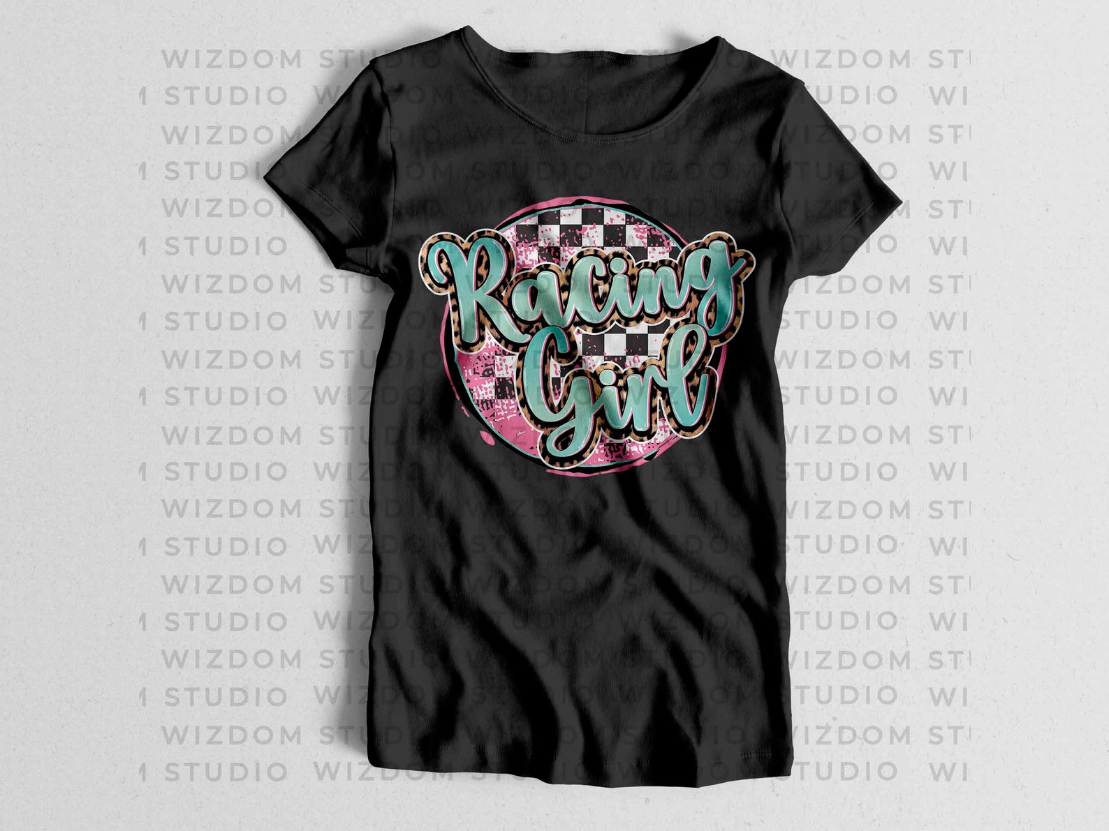 Racing Girl PNG Image Checkered Flag Racing Design - Etsy