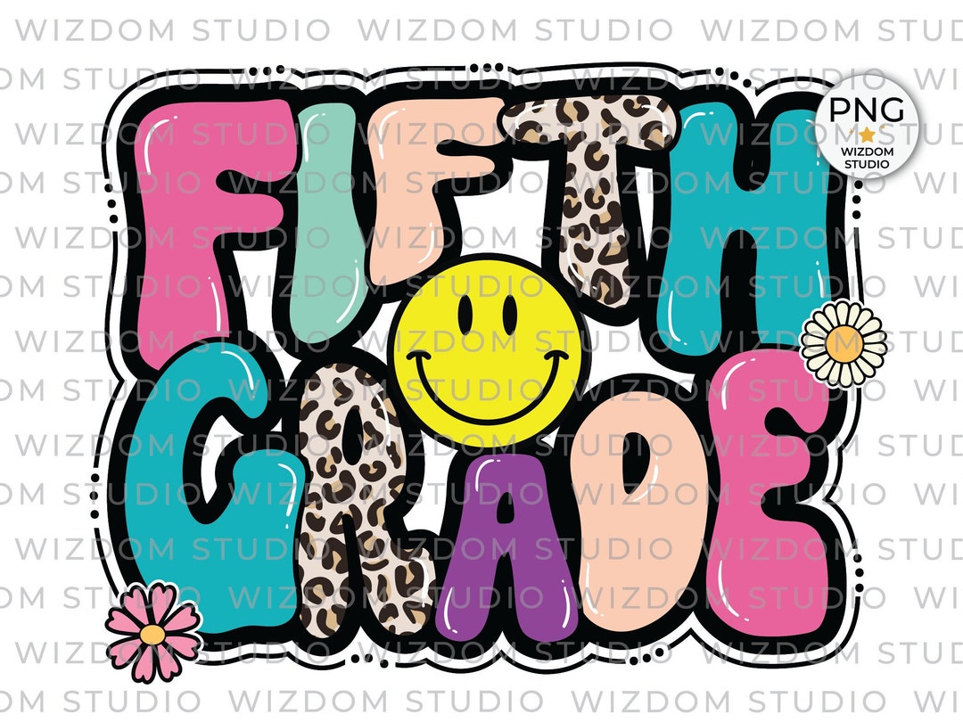 Fifth Grade PNG Image Back to School Leopard 5th Grade - Etsy