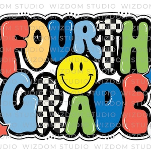 Fourth Grade PNG Image, Back to School Checkered Flag 4th Grade Design ...
