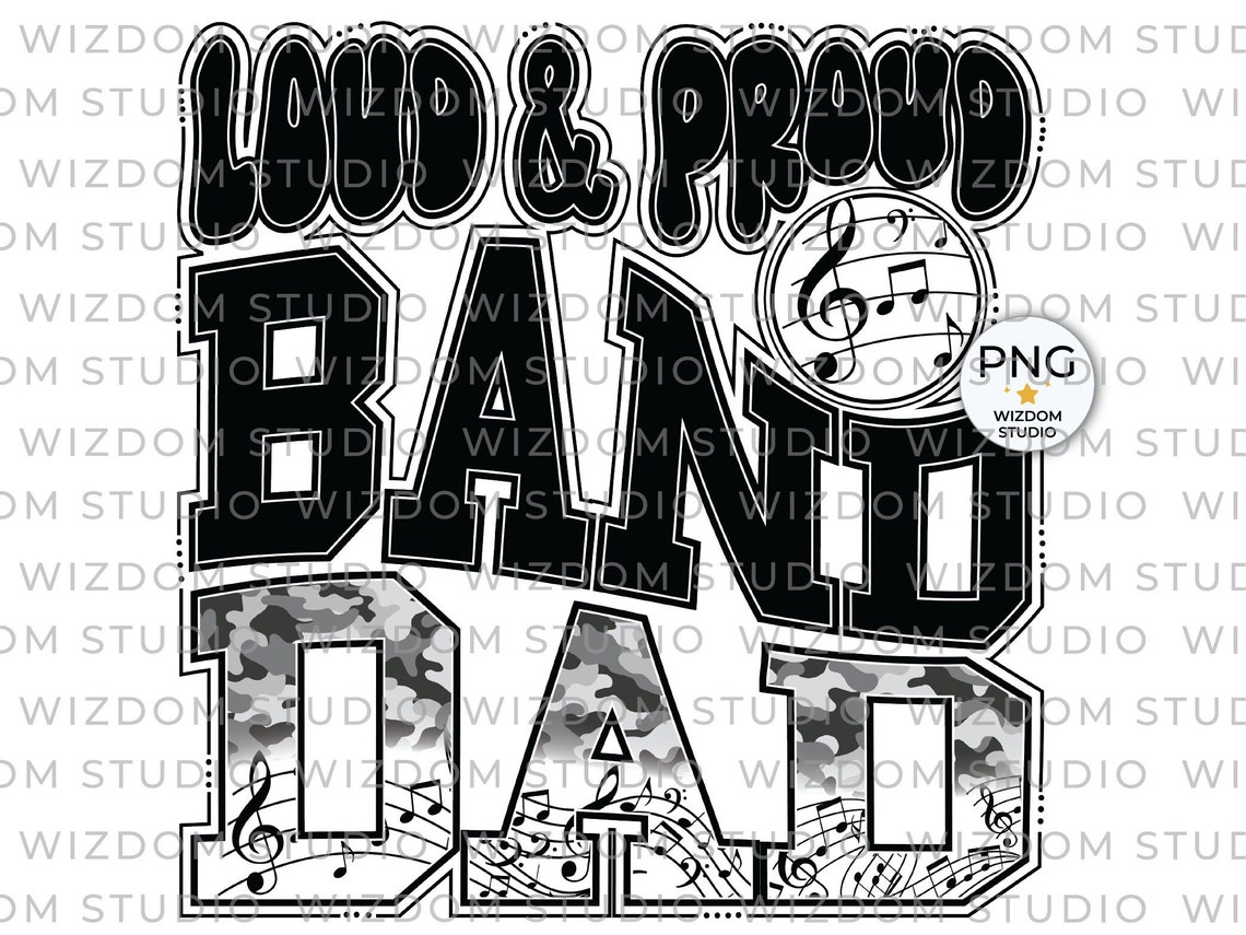 Band Dad PNG Image Camo Marching Band Black Design - Etsy
