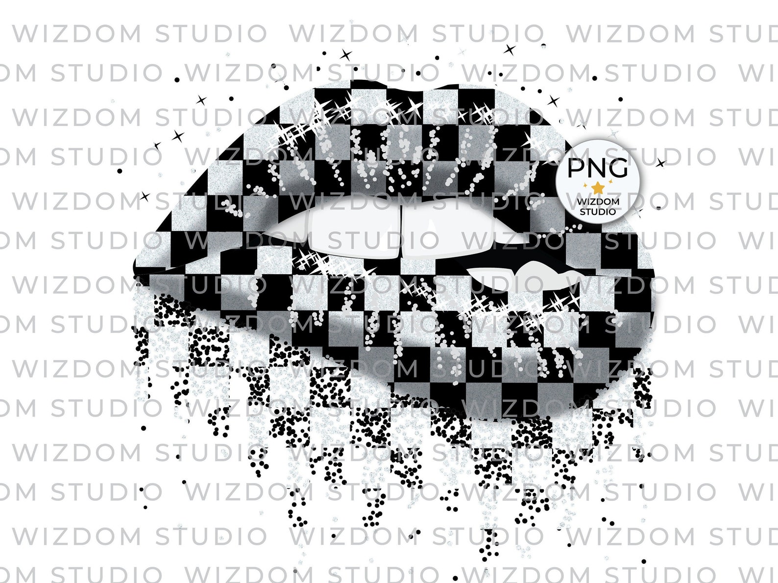 Racing Dripping Lip PNG Image Checkered Flag Black White - Etsy